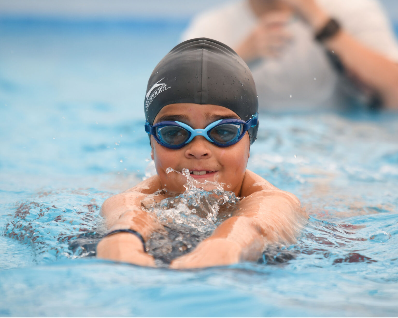 Primary school swimming on the playground - Swim:ED